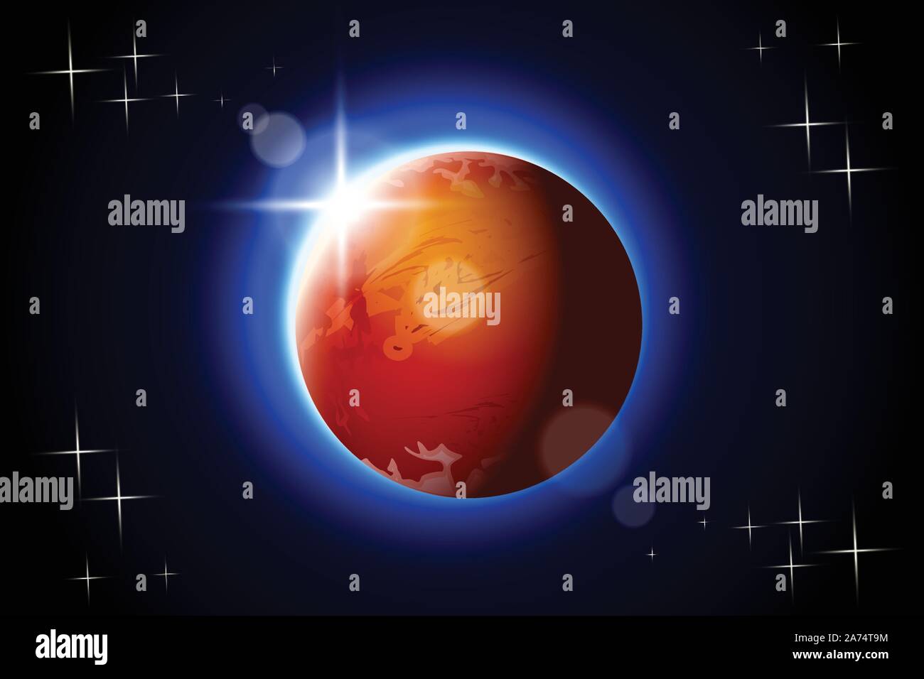 Mars sky red Stock Vector Images - Alamy