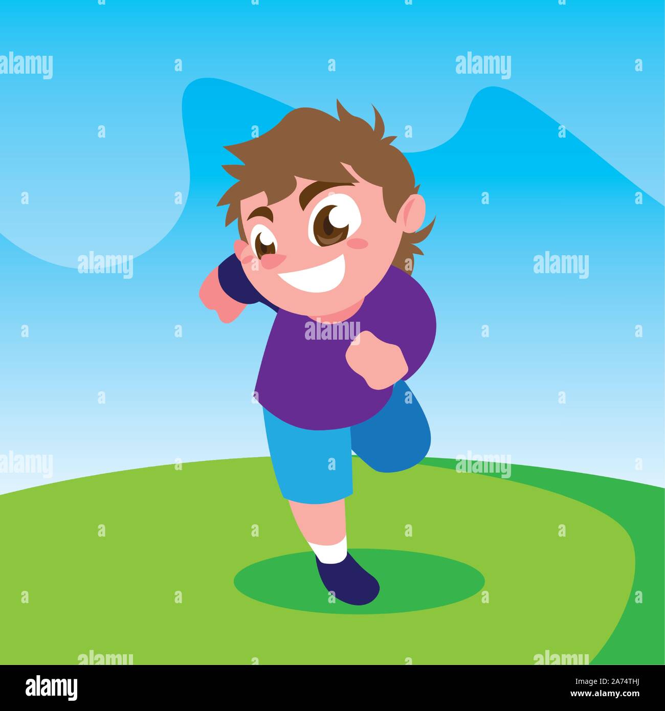 Boy cartoon outside design, Kid childhood little people lifestyle and ...