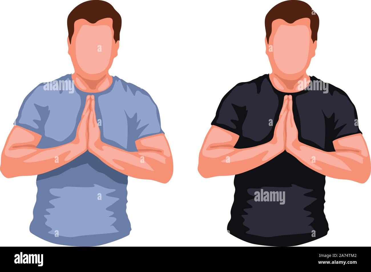 Christian religion man praying Stock Vector Images - Alamy