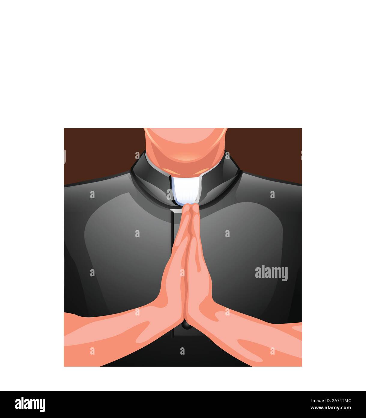 Religious man praying hands Stock Vector Images - Alamy