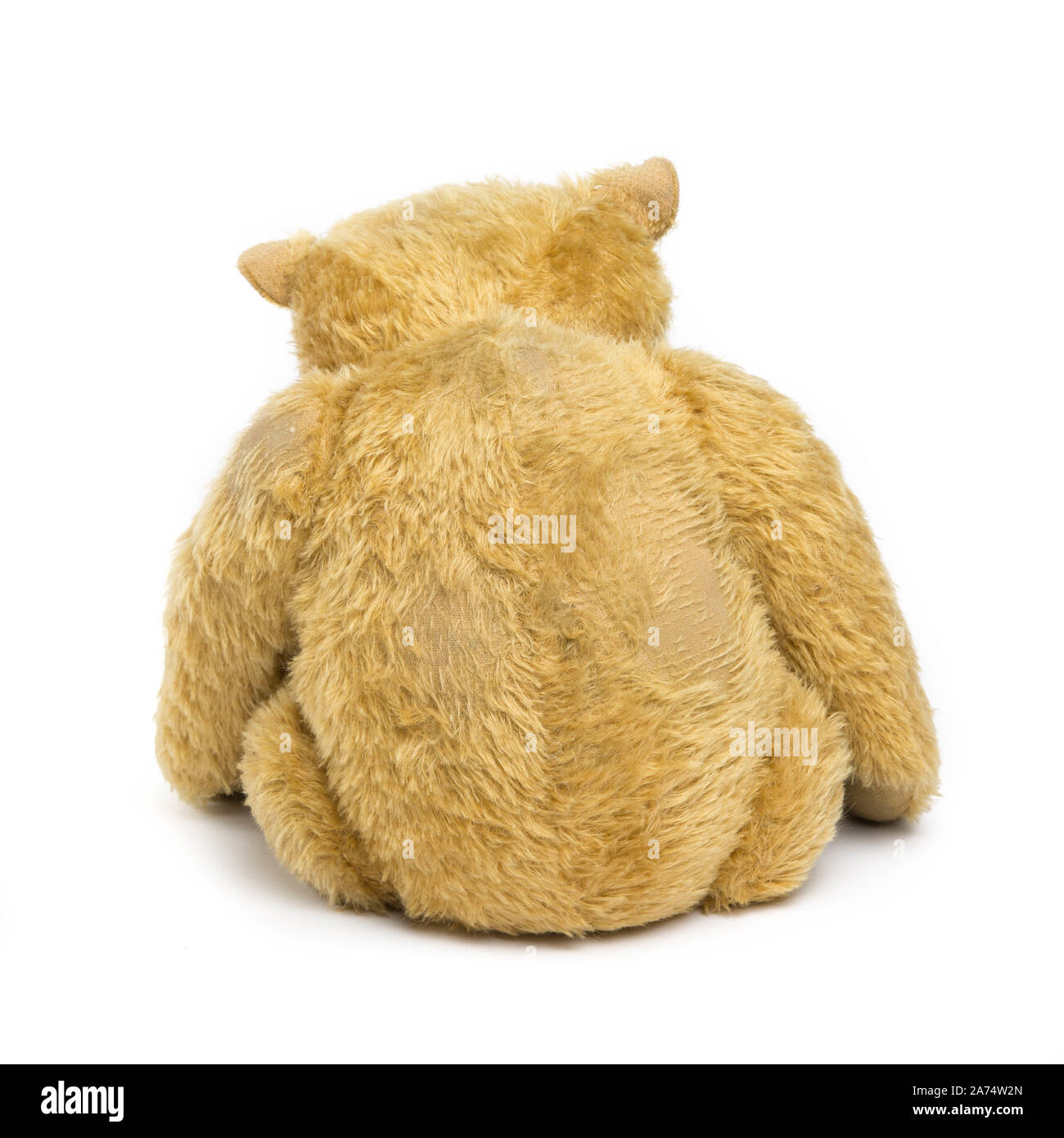 Vintage teddy bear on plain white background Stock Photo - Alamy