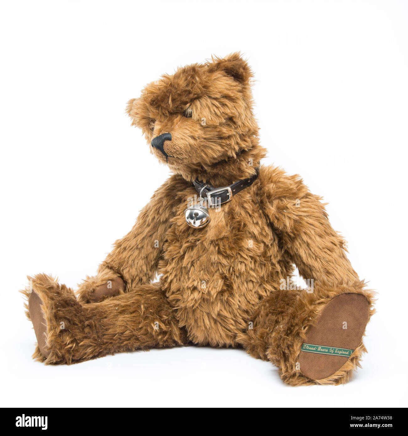 Vintage teddy bear on plain white background Stock Photo - Alamy