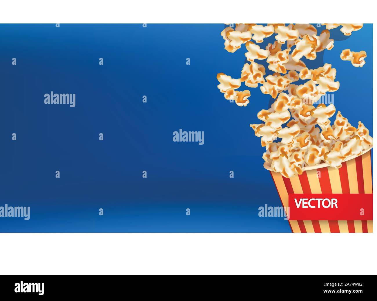 Sweet crunchy popcorn snack Stock Vector Images - Alamy