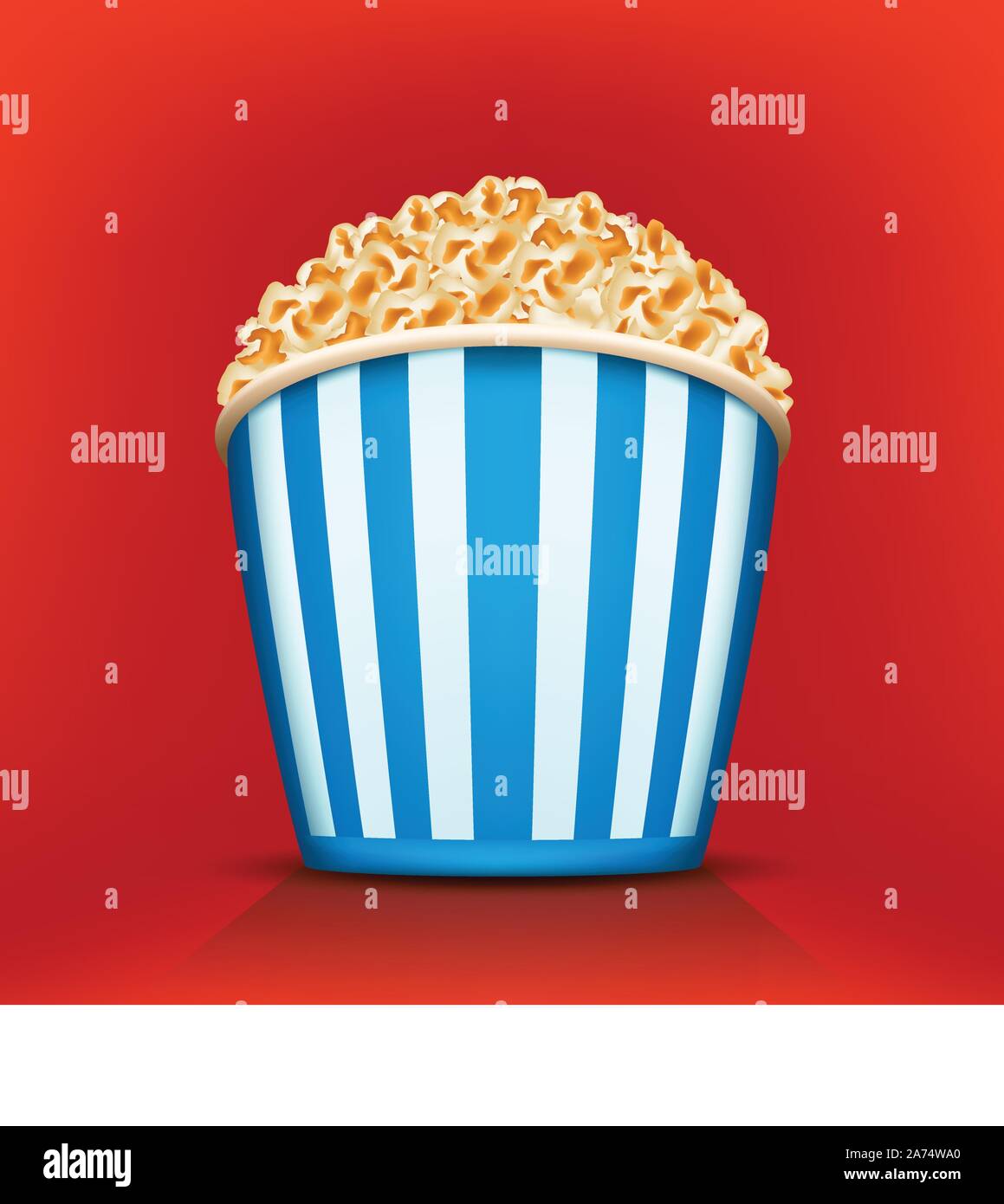 White cup full popcorn Stock Vector Images - Alamy