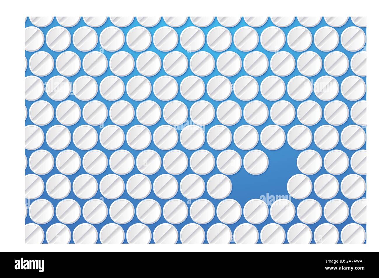 Blue tablets on background Stock Vector Images - Alamy