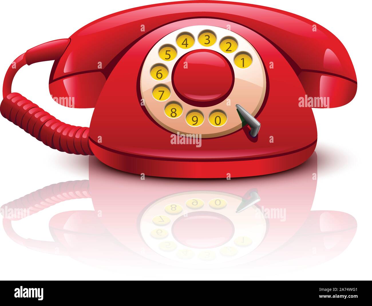 Retro phone ringing Stock Vector Images - Alamy