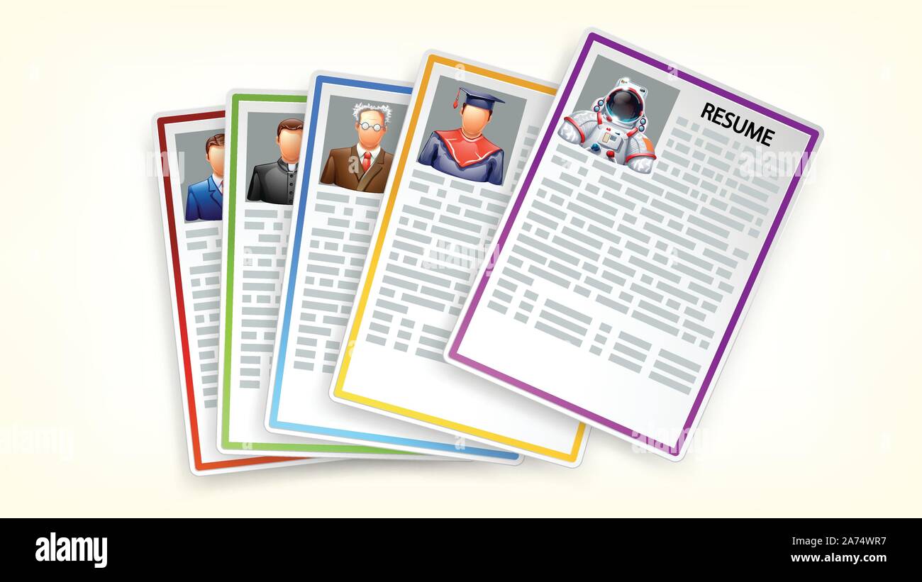 Resumes Stock Vector Images - Alamy
