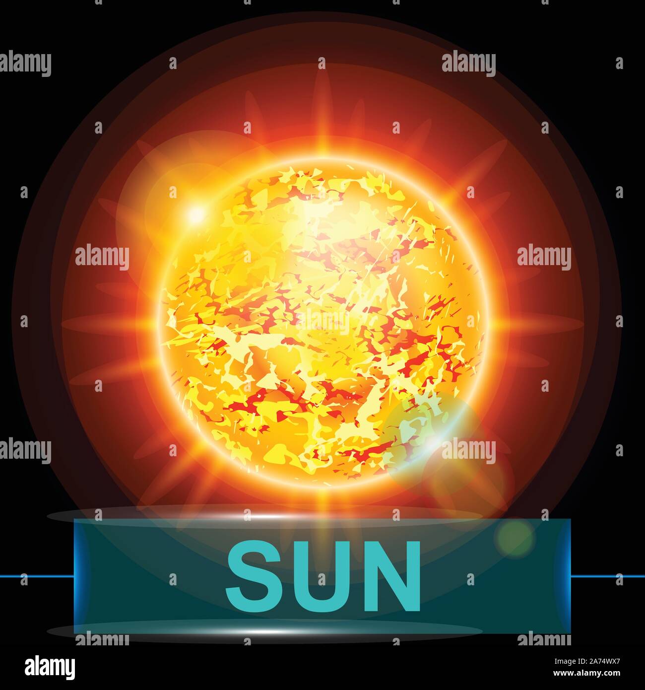 Sun surface planet Stock Vector Images - Alamy