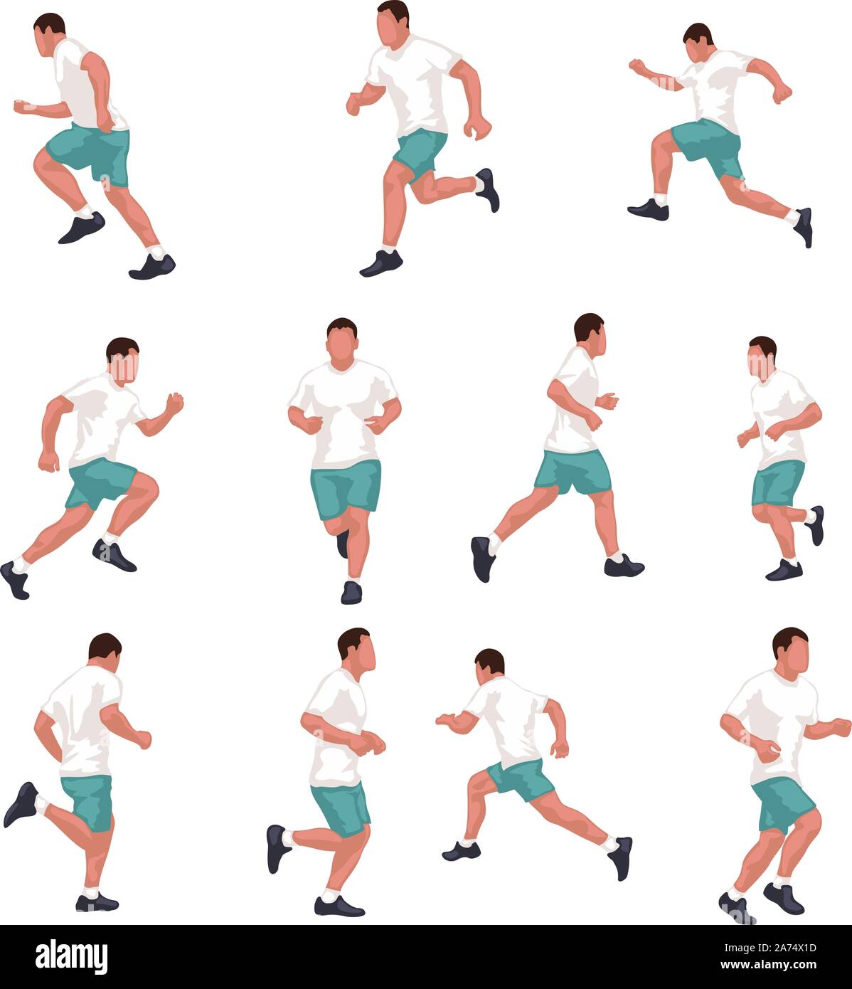 runner silhouette set Stock Vector Image & Art - Alamy