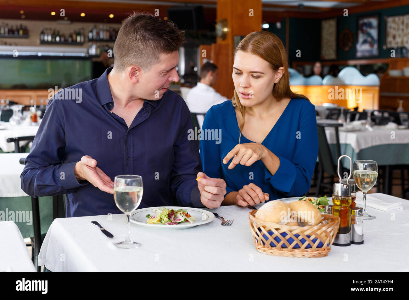 Unhappy People Eating Breakfast