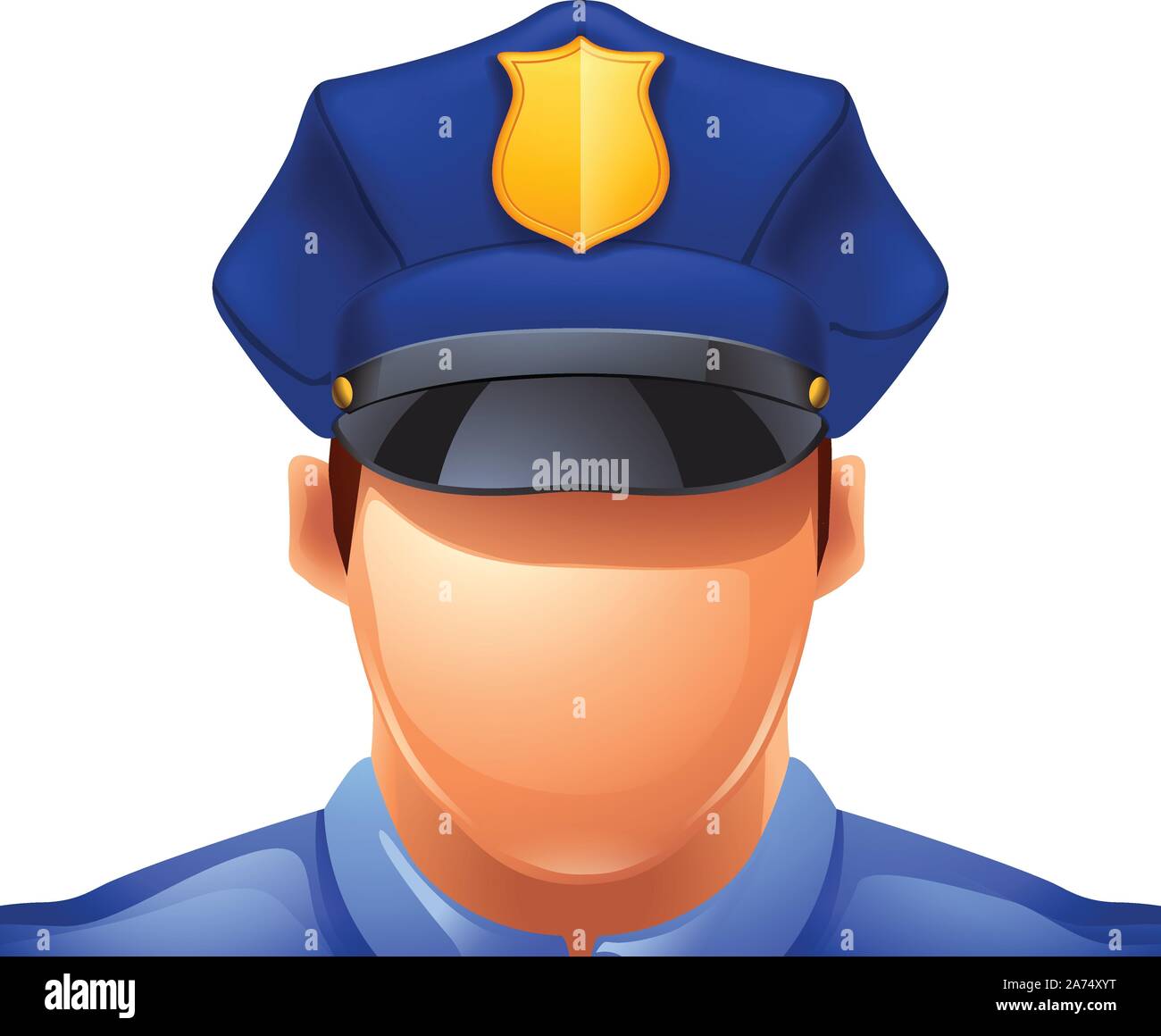 police man on white Stock Vector Image & Art - Alamy