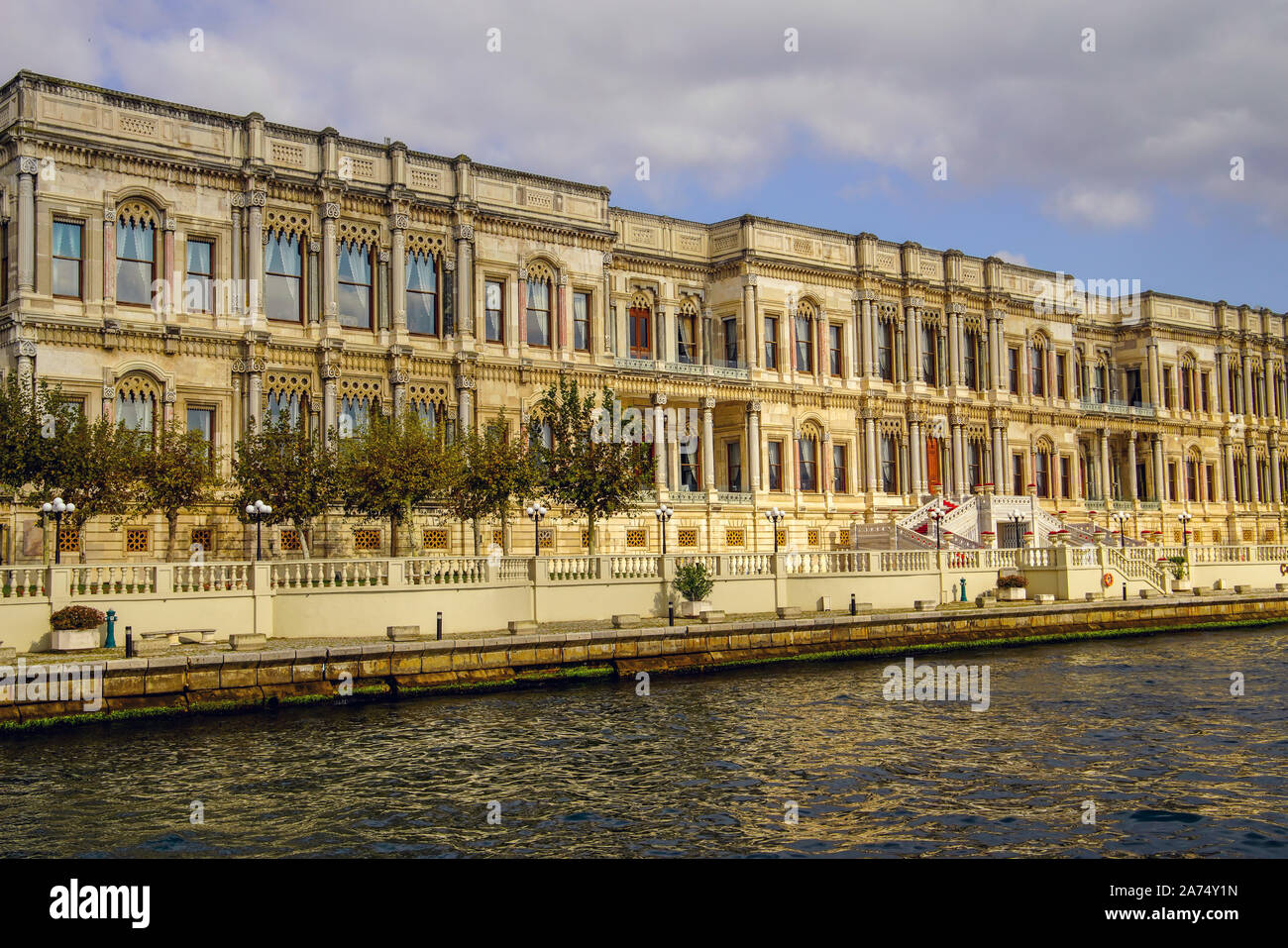 Palace at the waterfront, Ciragan Palace now Luxury hotel by Bosphorus ...