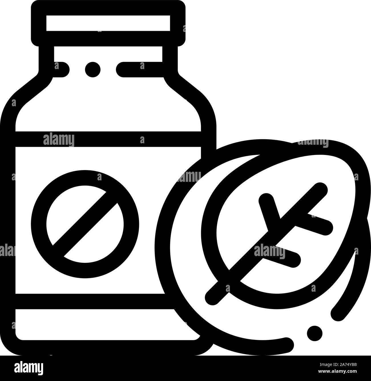 Bio Medicines Supplements Icon Vector Illustration Stock Vector Image ...