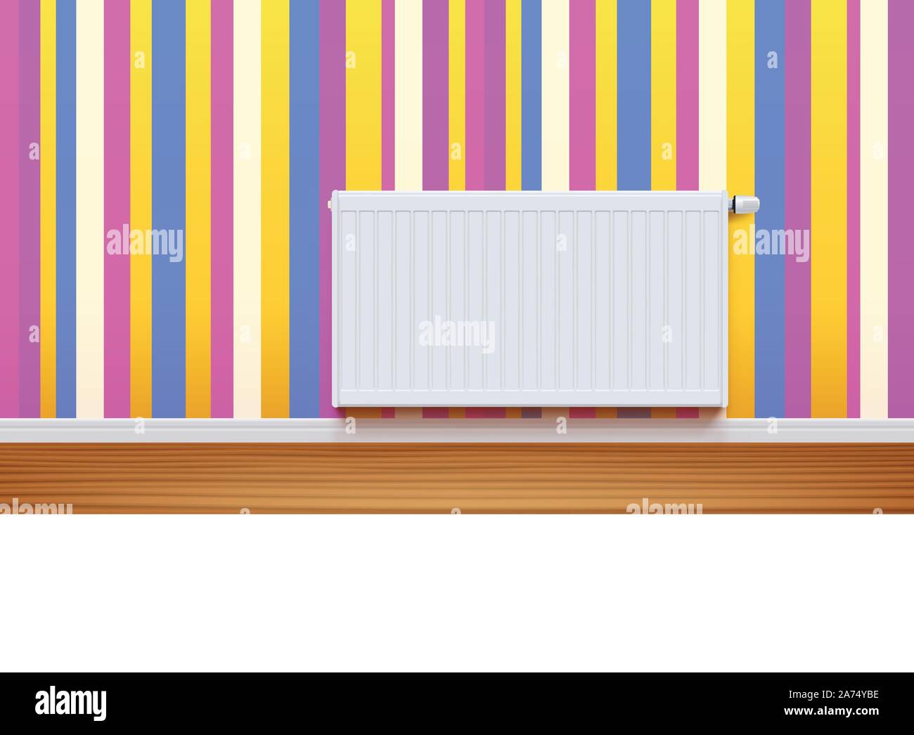 radiator on wall 01 Stock Vector Image & Art - Alamy