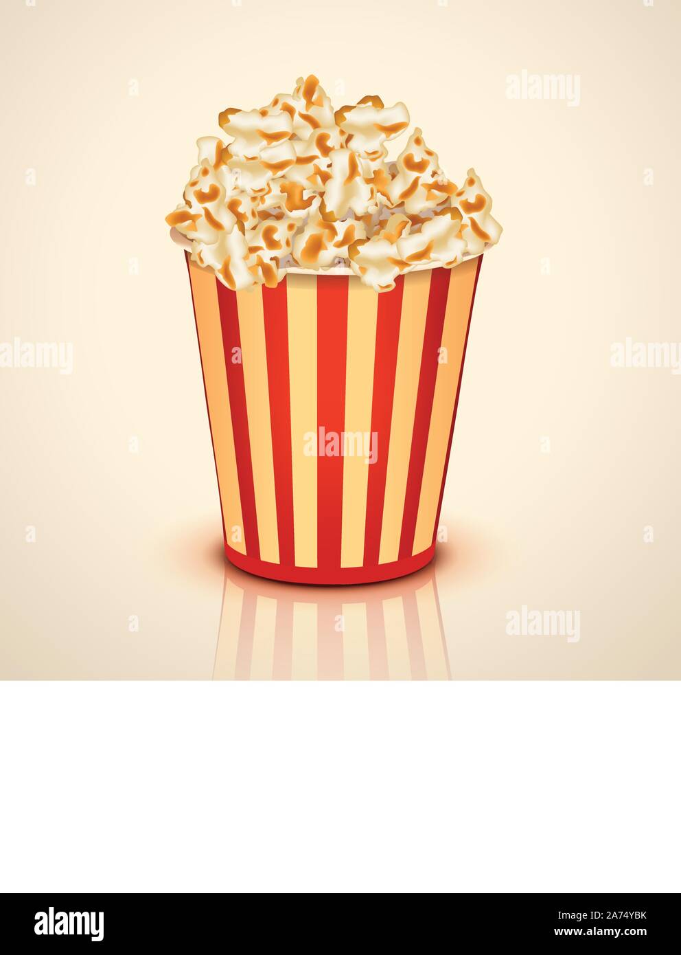 Bowl full popcorn on Stock Vector Images - Alamy