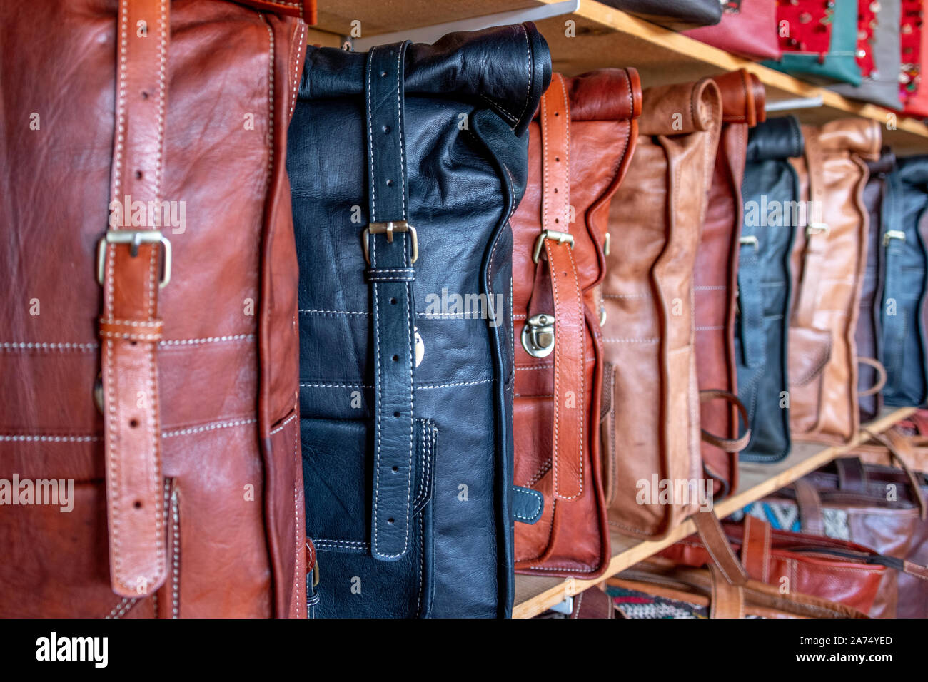 Leather handbags display hi-res stock photography and images - Alamy