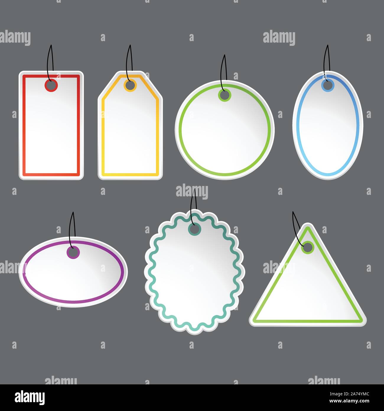 set of paper labels Stock Vector Image & Art - Alamy