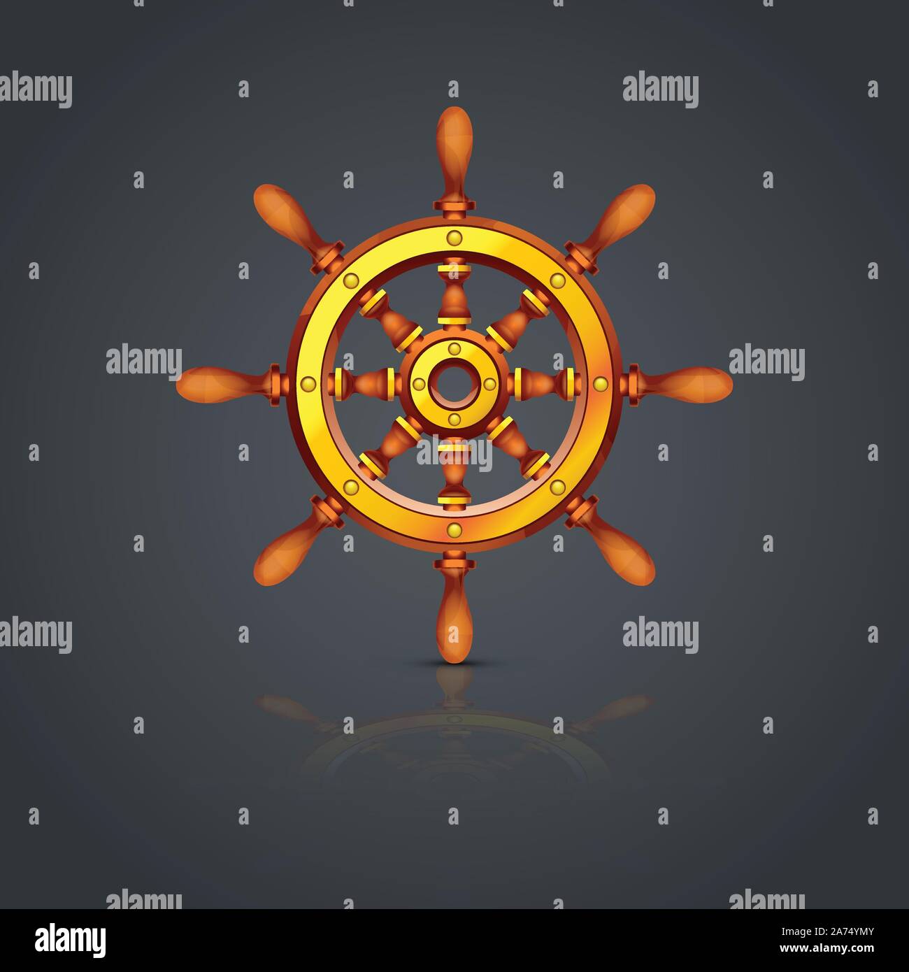 ship steering wheel Stock Vector Image & Art - Alamy