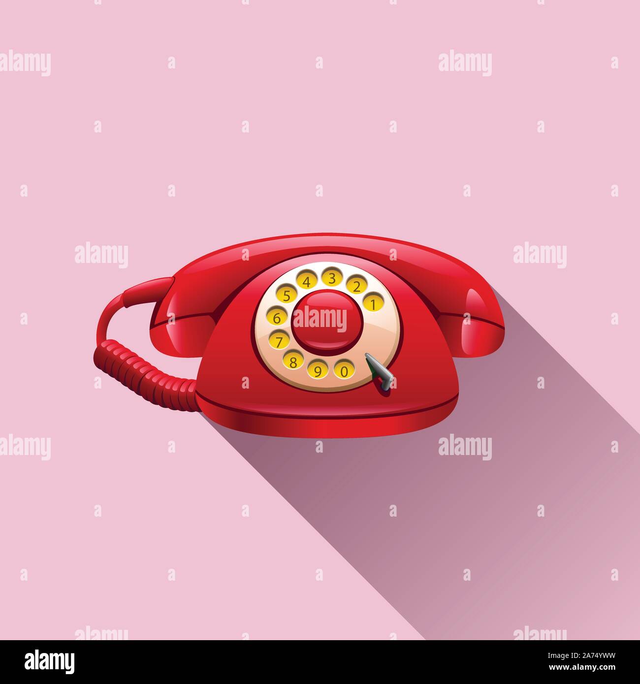 Vintage wall telephone Stock Vector Images - Alamy