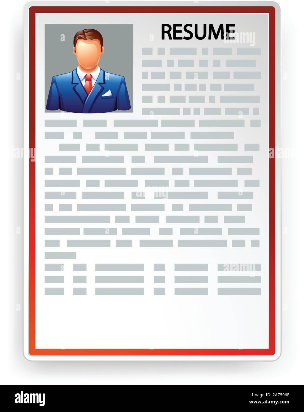 picture of resume Stock Vector Image & Art - Alamy