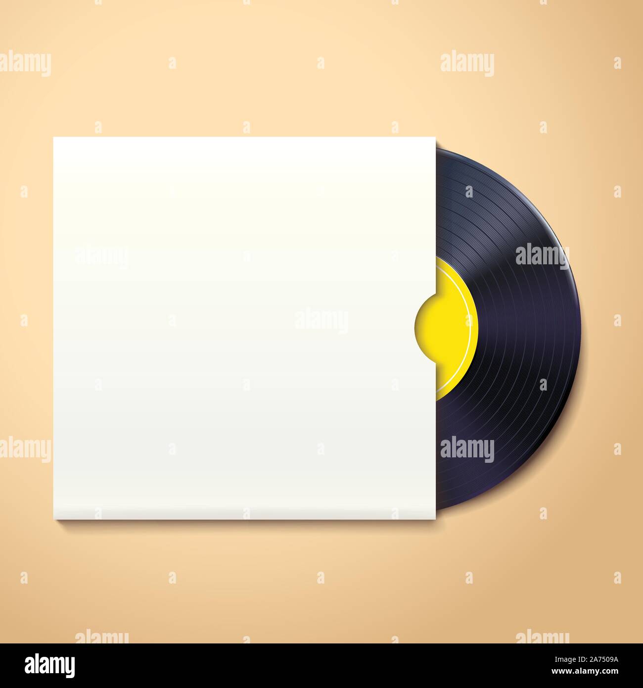 vinyl record with shadow Stock Vector Image & Art - Alamy