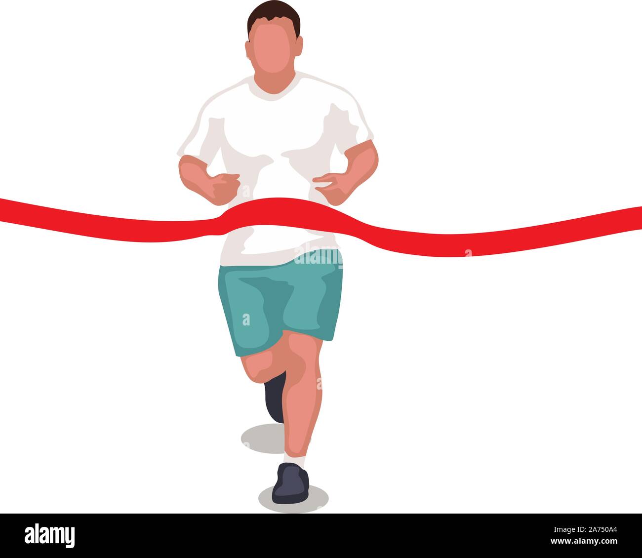 Runner finish line sprinting Stock Vector Images - Alamy