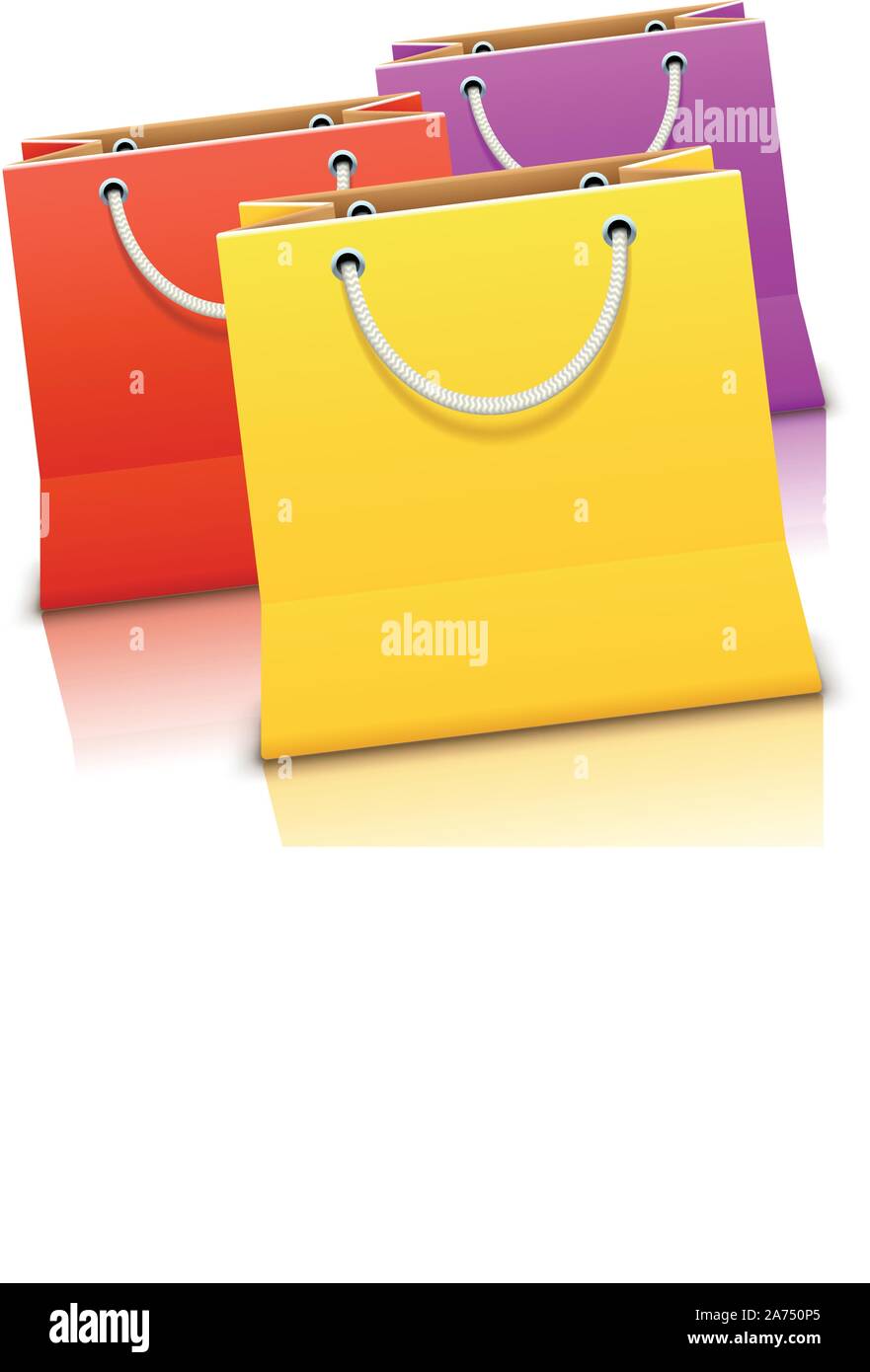 three bags on white Stock Vector Image & Art - Alamy
