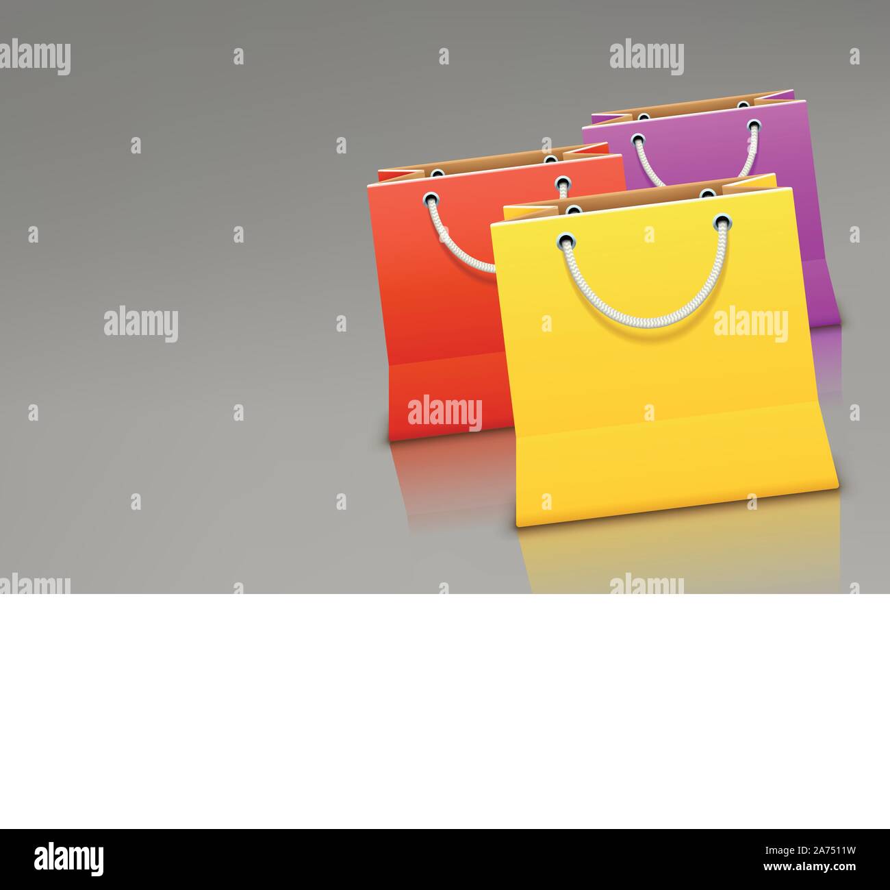 Paper bag three plastic Stock Vector Images - Alamy