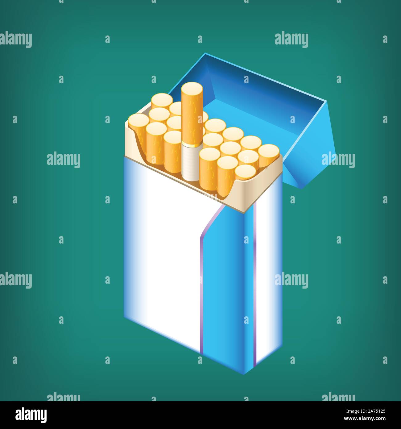 Open pack cigarettes cigarette Stock Vector Images - Alamy