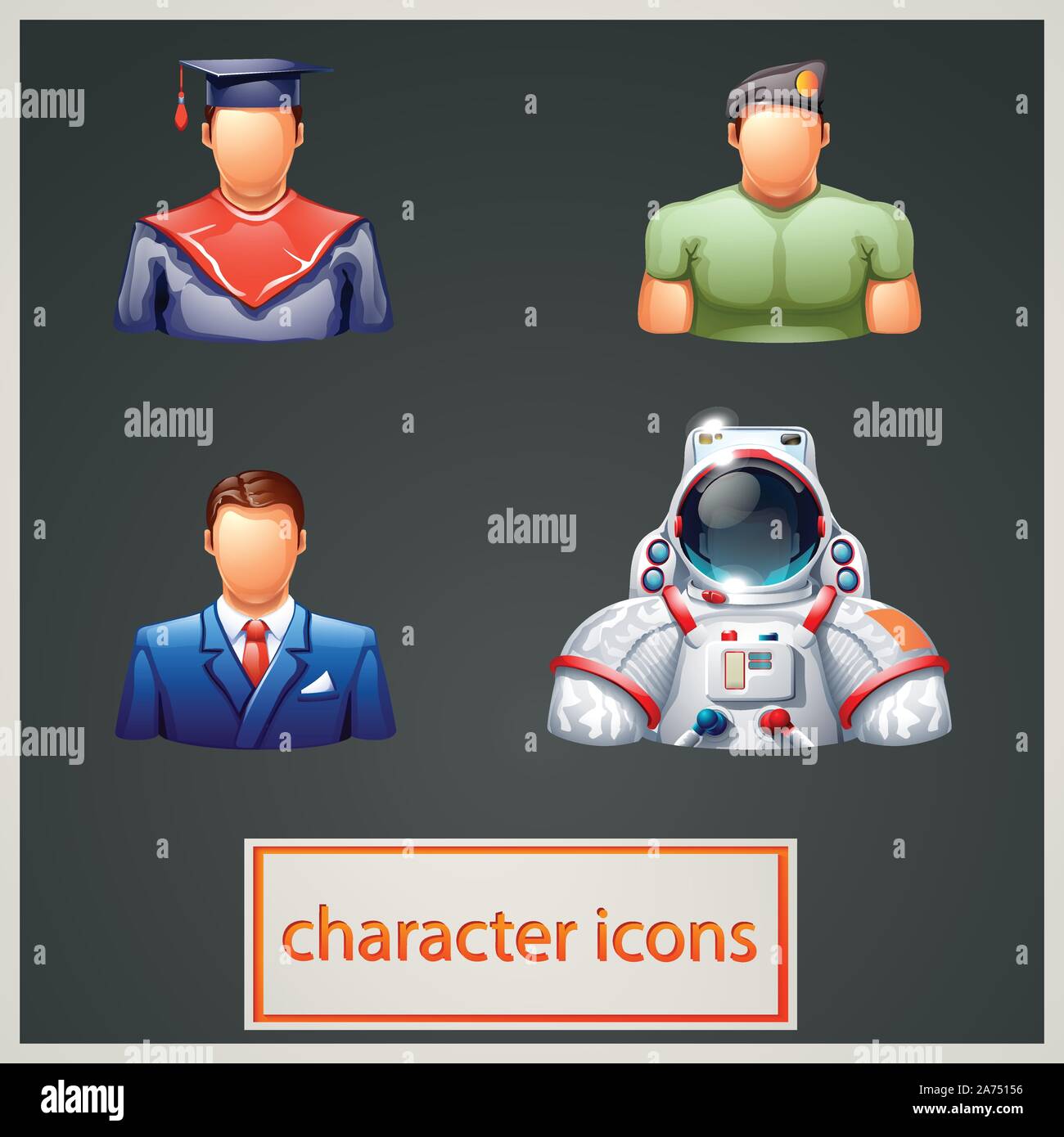 Astronaut group portrait Stock Vector Images - Alamy
