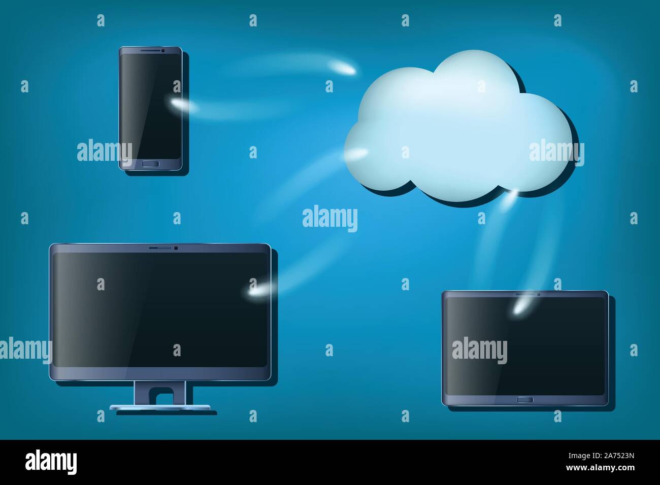 Tablet connect to computer Stock Vector Images - Alamy