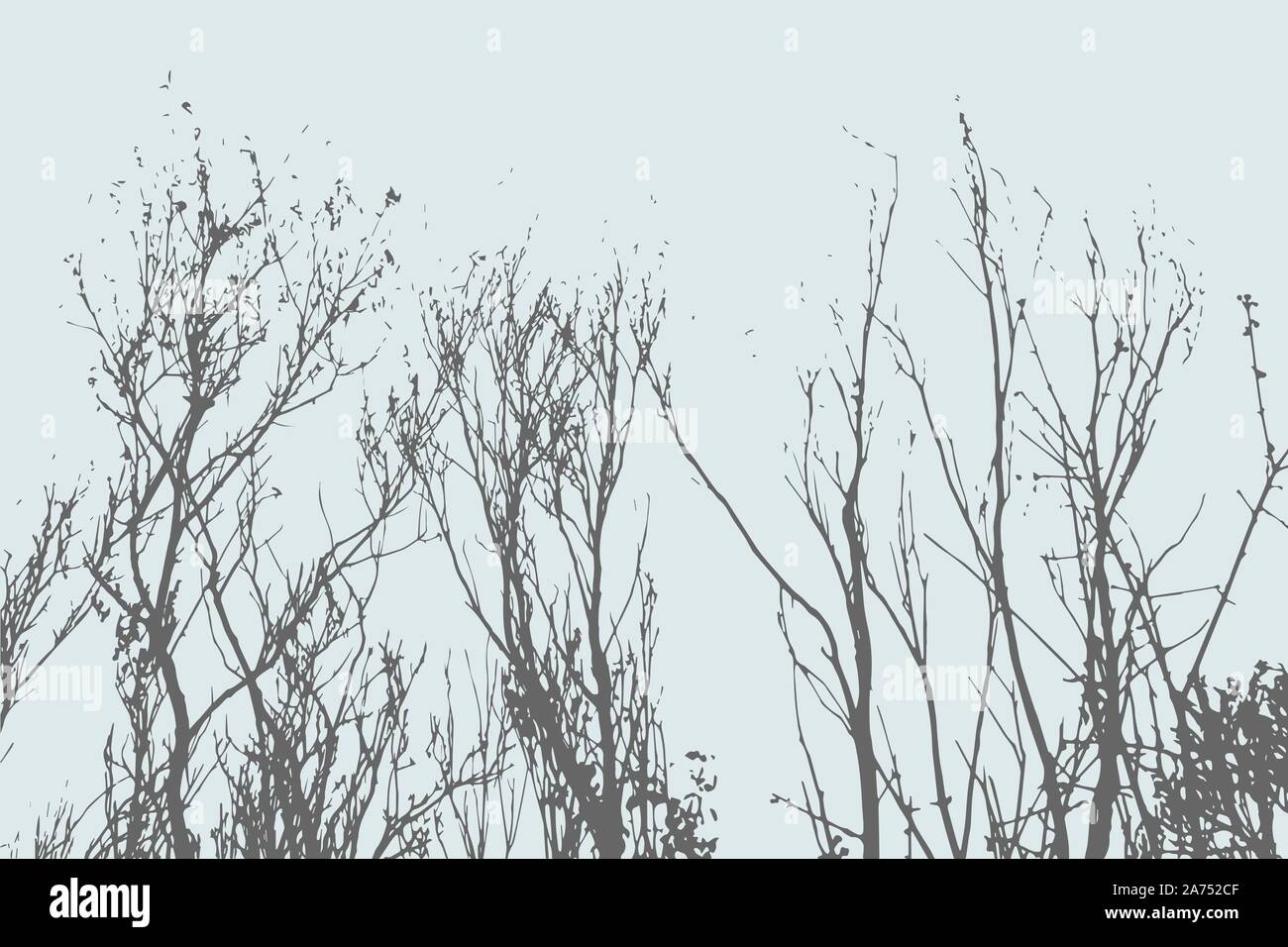 Silhouettes of Trees on subtle background. Tree Pattern. Vector ...