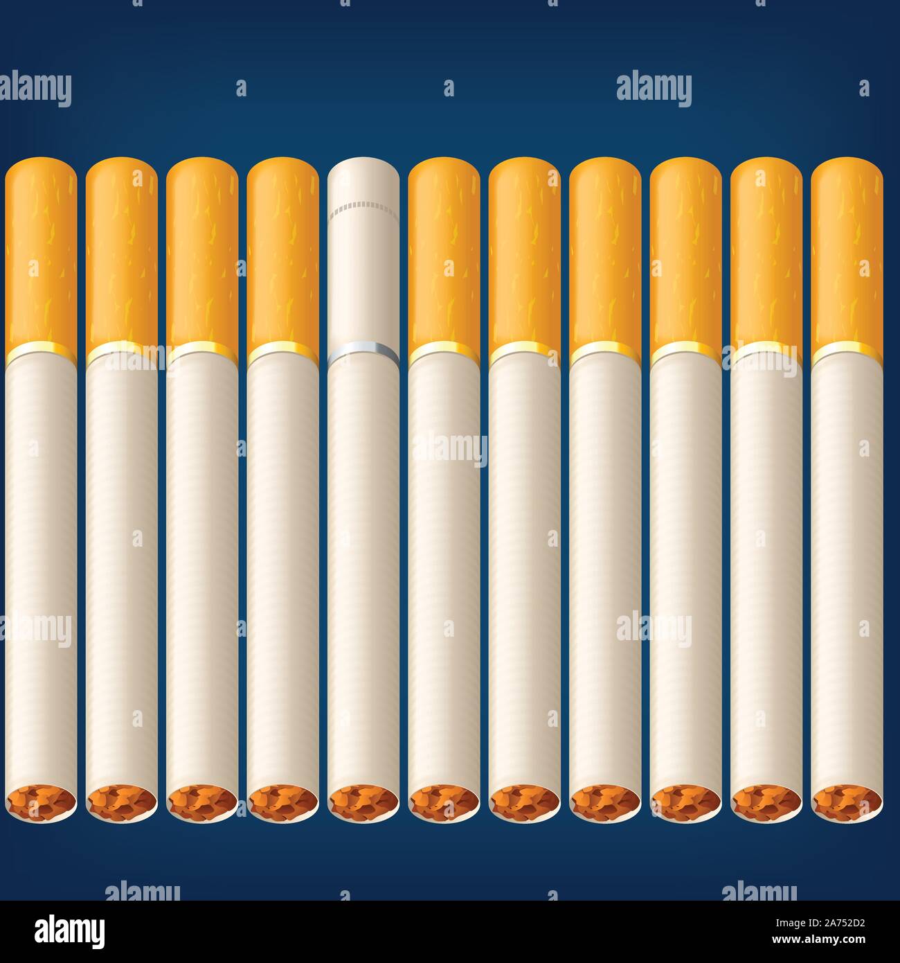 Cigarettes closeup many smoking Stock Vector Images - Alamy