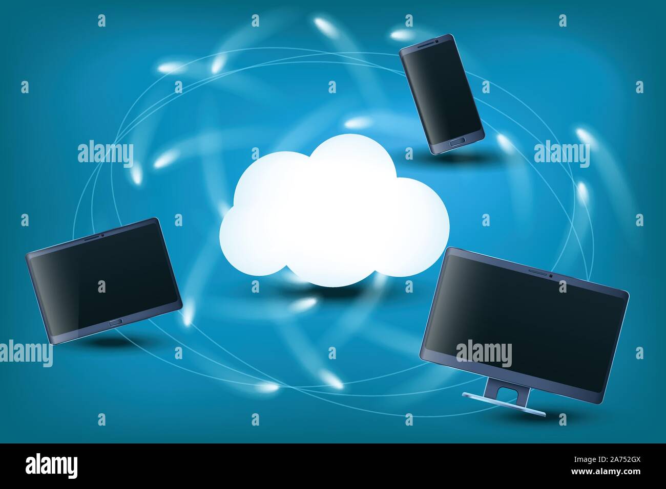 Tablet connect to computer Stock Vector Images - Alamy