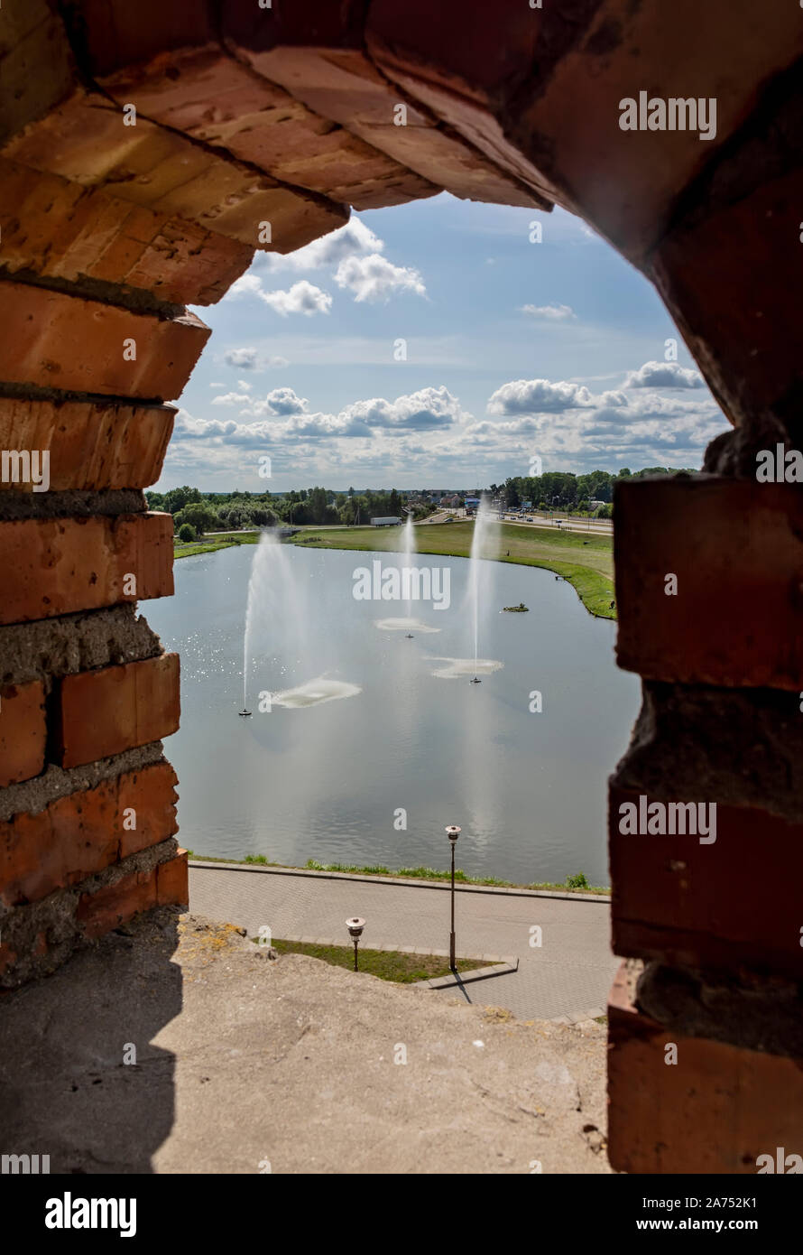 View of the city from the Windows of Leeds castle, 04.08.2019 Stock ...