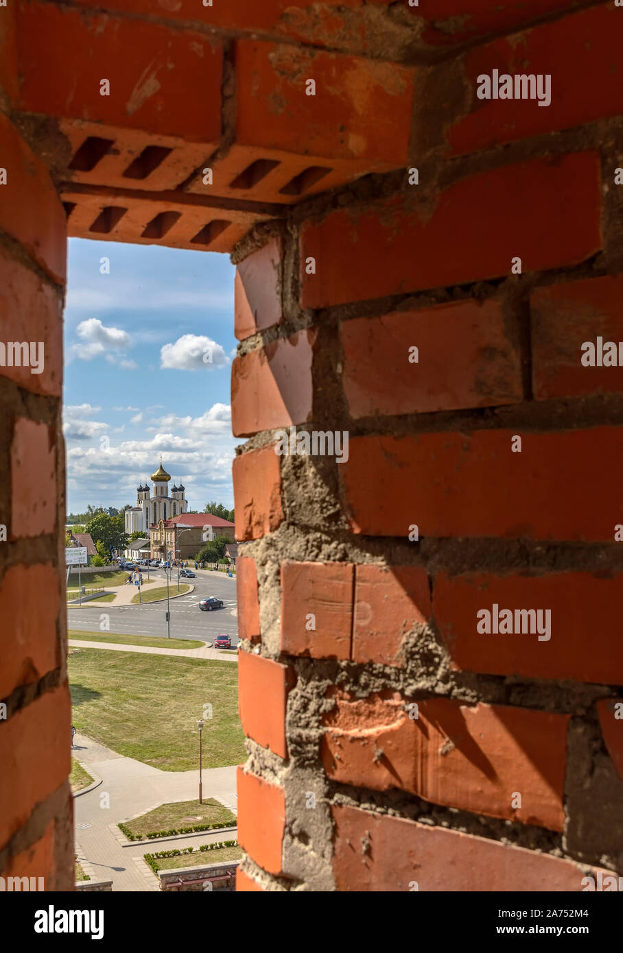 View of the city from the Windows of Leeds castle, 04.08.2019 Stock ...