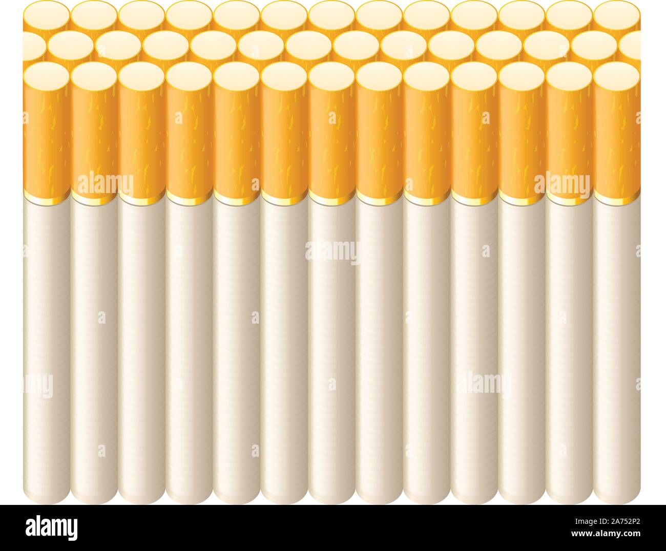 Cigarettes on tobacco addiction Stock Vector Images - Alamy
