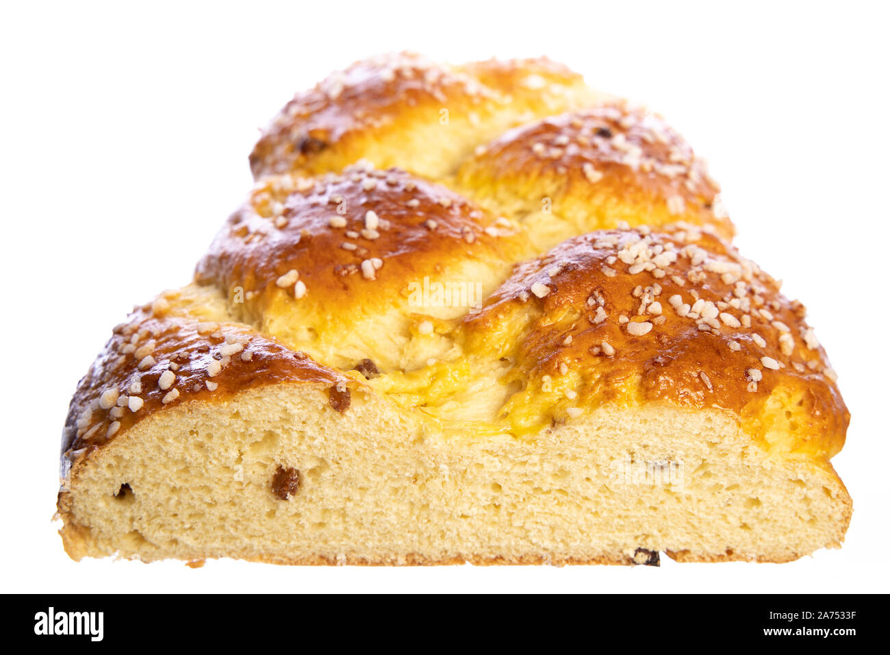 Typical traditional Austria: cutted fresh Allerheiligen Striezel with ...