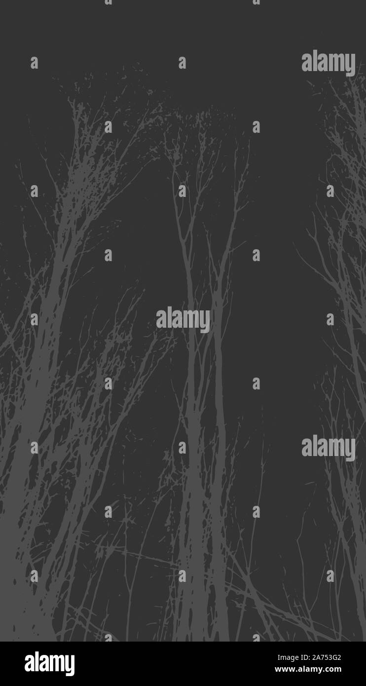 Silhouettes of Trees on subtle background. Tree Pattern. Vector ...