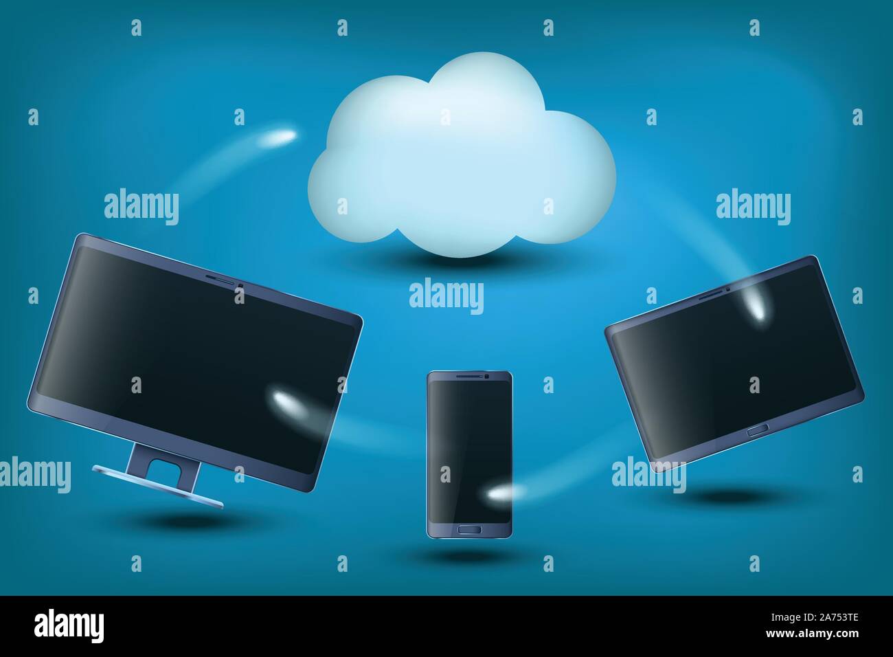 Tablet connect to computer Stock Vector Images - Alamy