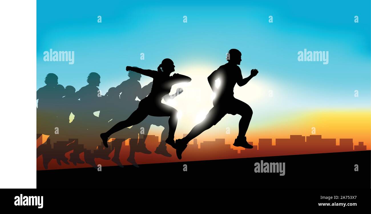 Outdoor runners Stock Vector Images - Alamy