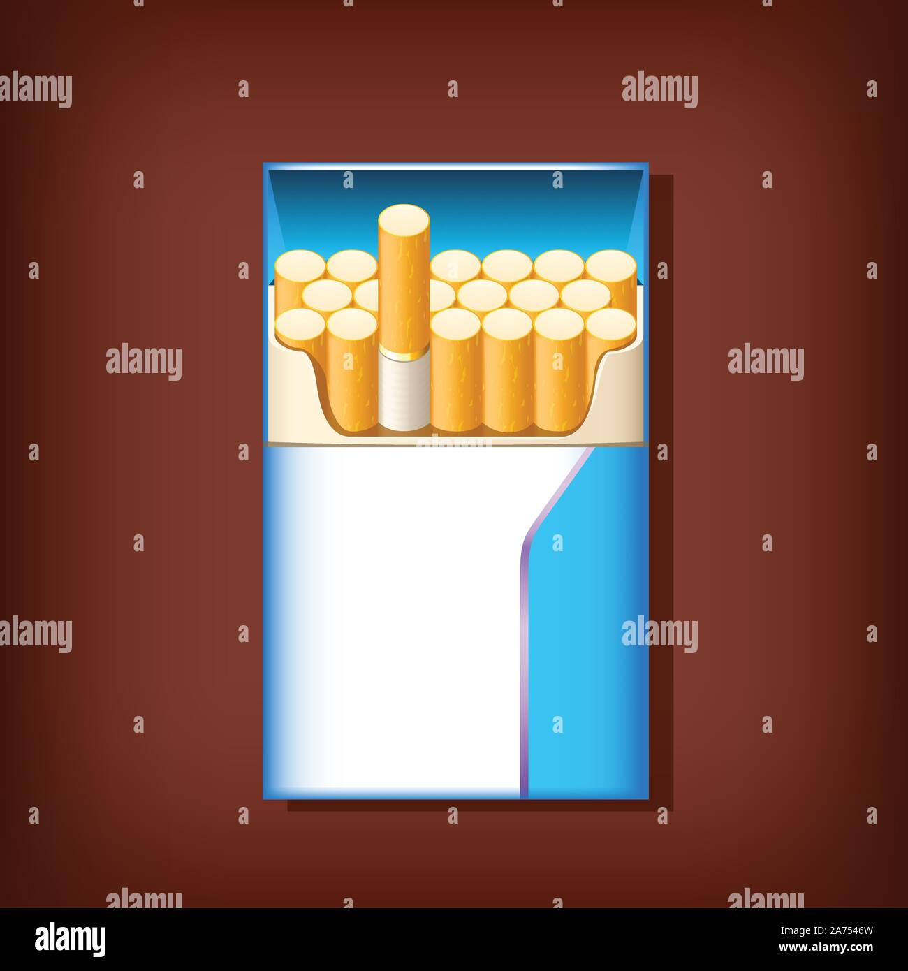 Empty cigarette packet Stock Vector Images - Alamy