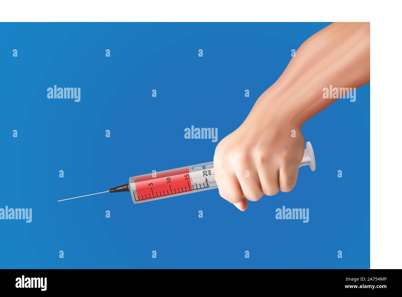 Nurse syringe in hand Stock Vector Images - Alamy
