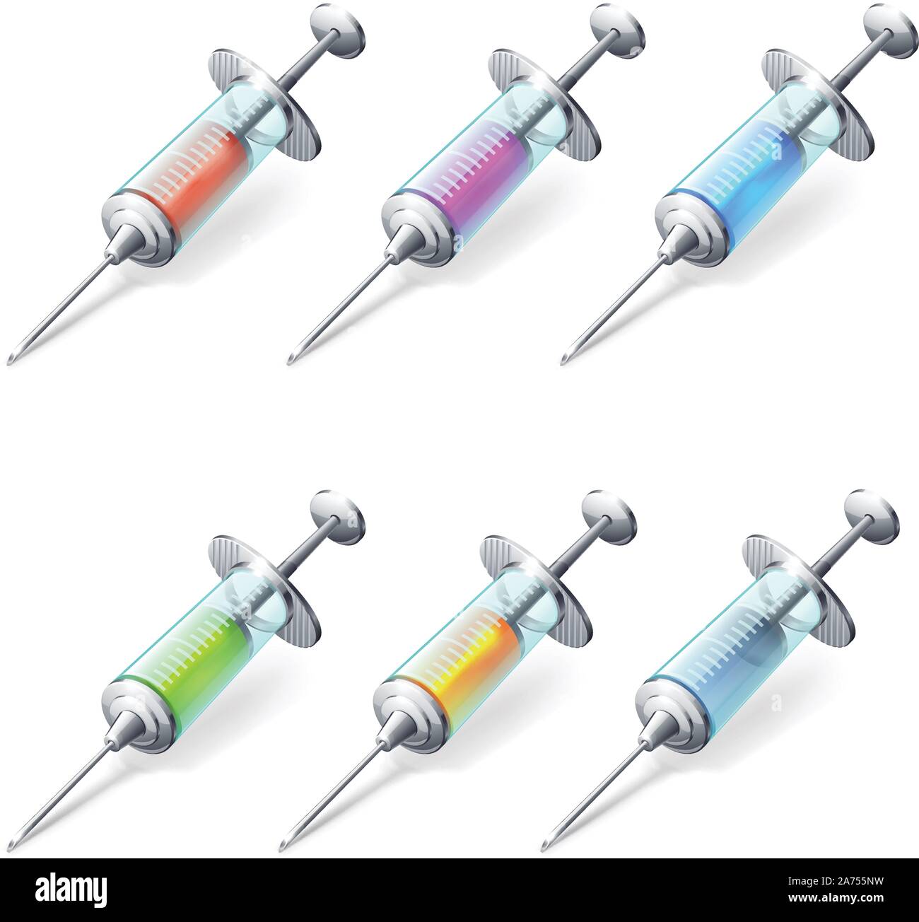 set of syringes Stock Vector Image & Art - Alamy
