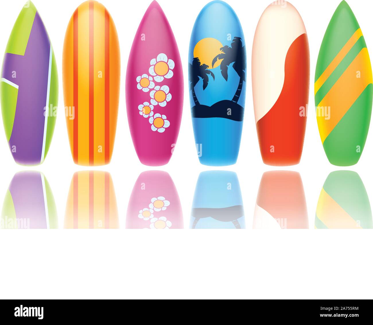 Five surfboards Cut Out Stock Images & Pictures - Alamy