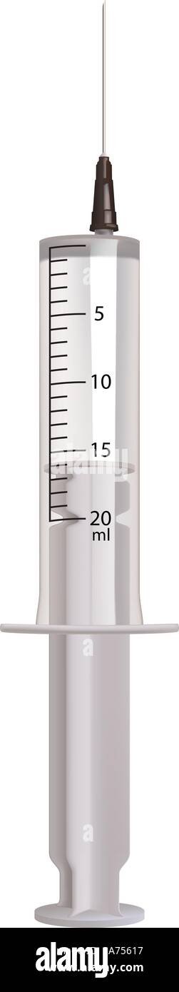 Disposable syringe plastic insulin Stock Vector Images - Alamy
