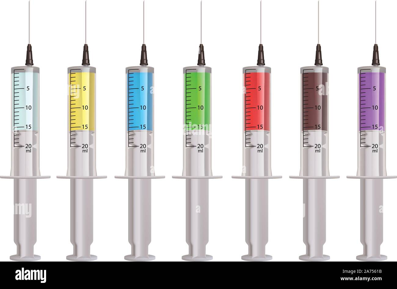 Disposable syringe plastic insulin Stock Vector Images - Alamy