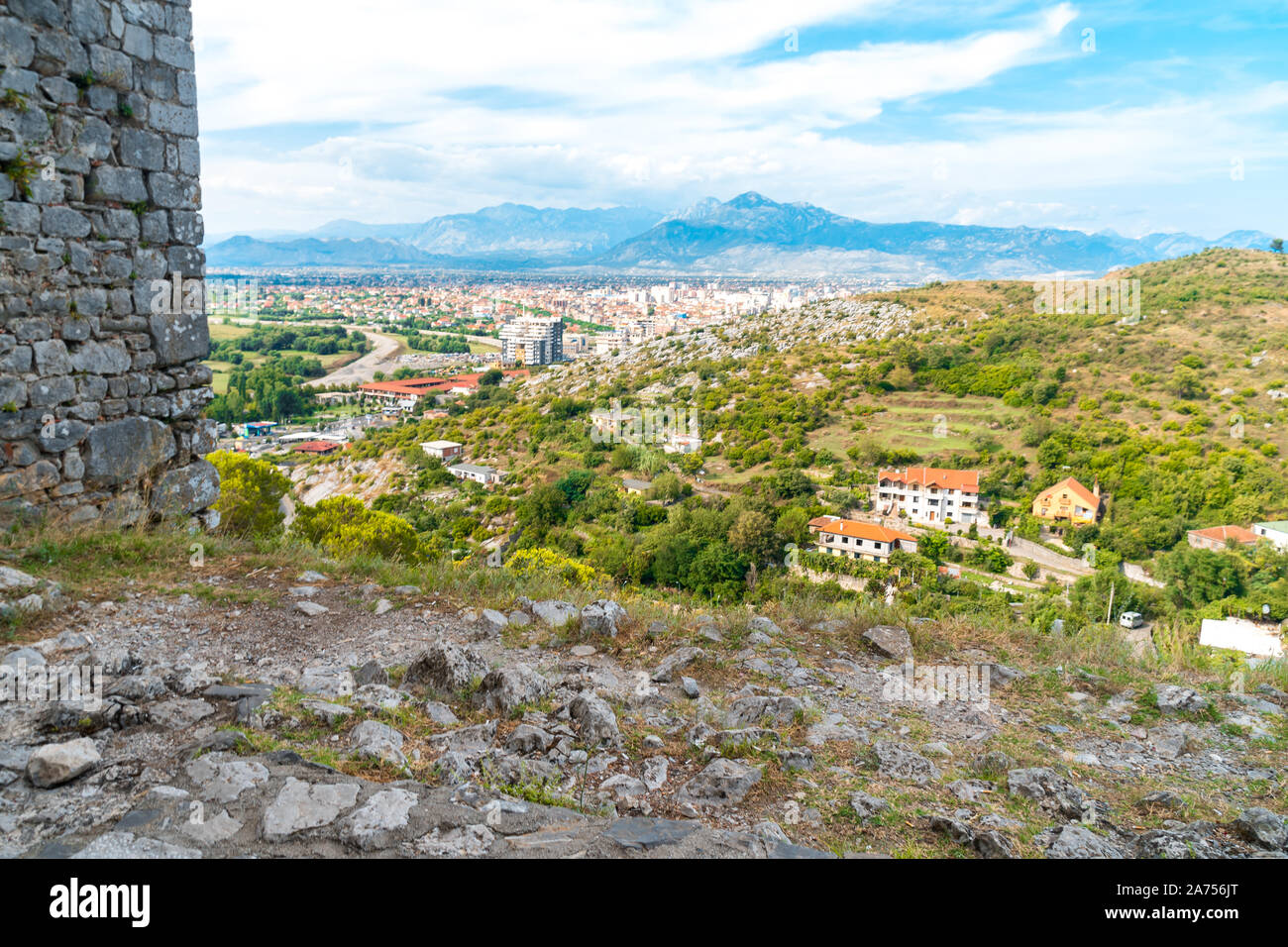 Historical ruins of Rozafa Castle fortress in Shkoder, Albania Stock ...
