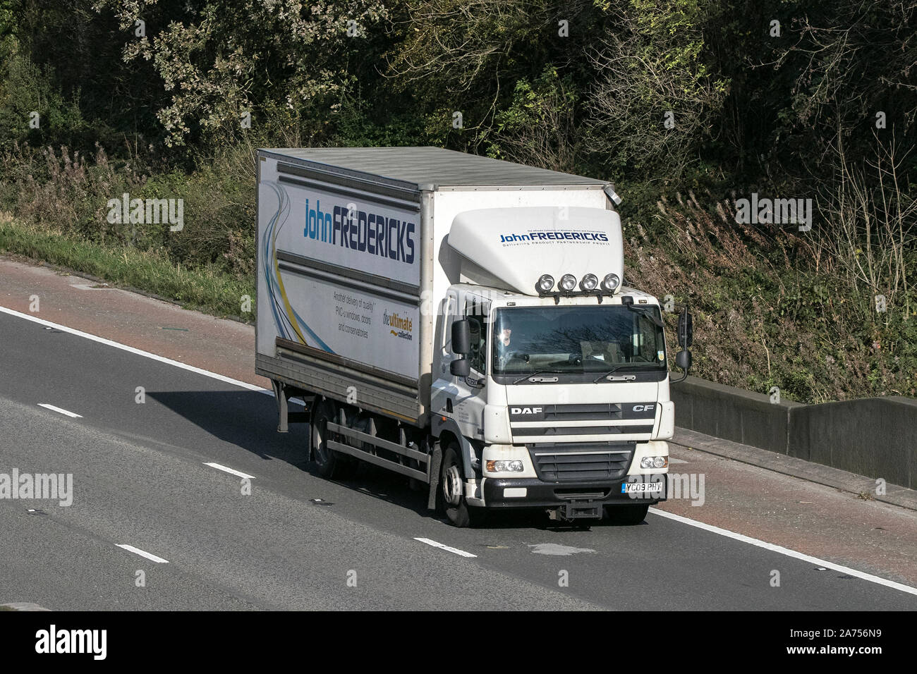 John Fredericks transport DAF CF rigid truck Stock Photo - Alamy