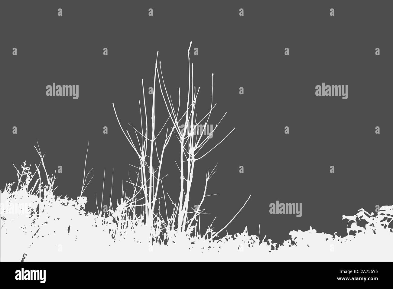 Silhouettes of Trees on subtle background. Tree Pattern. Vector ...